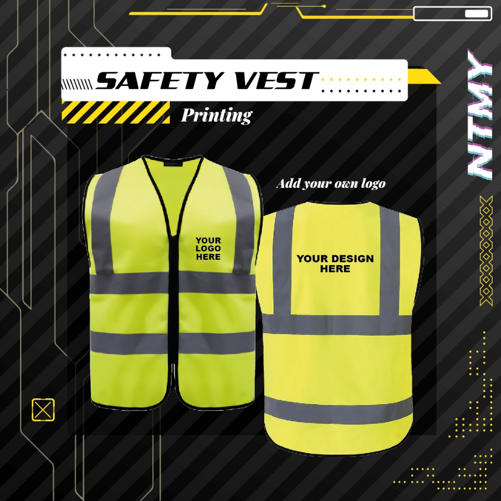 Custom Reflective Safety Vest with Printing Logo Safety Clothing ...