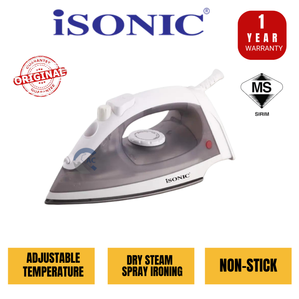 ISONIC STEAM IRON | SETERIKA BAJU (ISI-172) 1200WATT | Shopee Malaysia