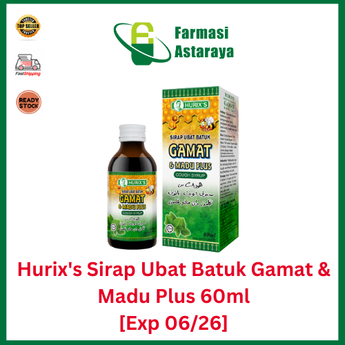 Hurix's Sirap Ubat Batuk Gamat & Madu Plus 100ml and 60ml | Shopee Malaysia