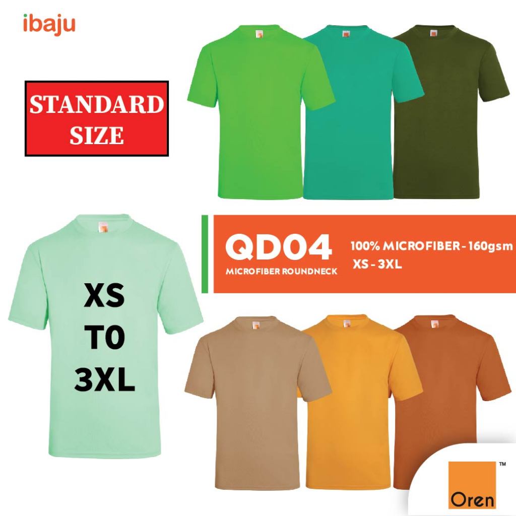 OREN SPORT Quick Dry Fit Microfiber Tshirt Kosong Microfiber Lelaki ...