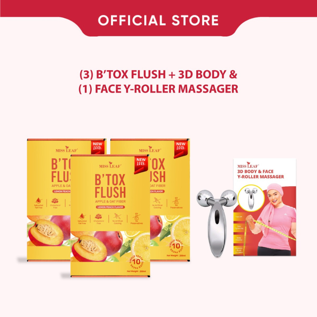 B'TOX FLUSH 3 BOX + FACE Y-ROLLER MASSAGER | Shopee Malaysia