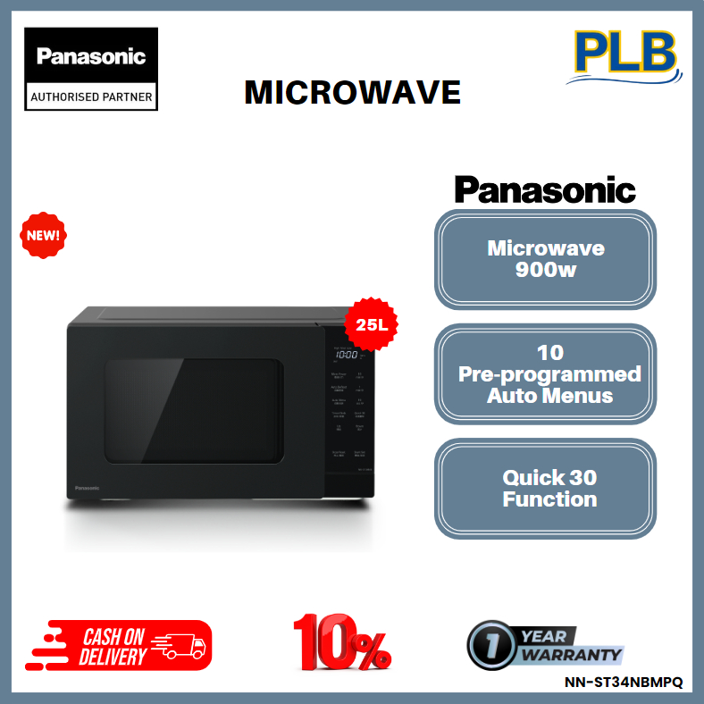 PANASONIC NN-ST34NBMPQ SOLO MICROWAVE OVEN 25L | Shopee Malaysia