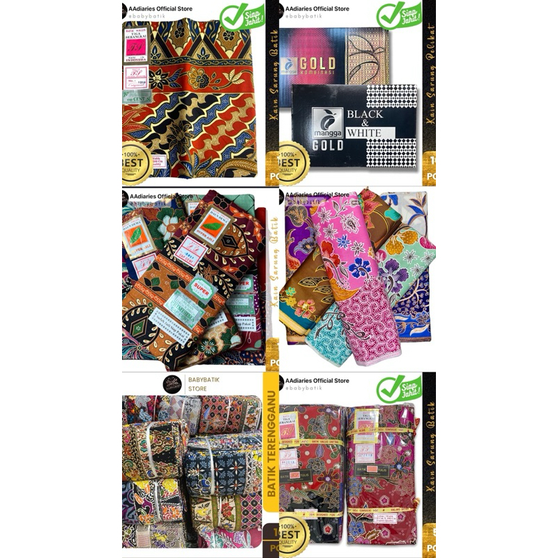 20 Helai / Sekodi Kain Batik Borong – Batik Halus, Lukis, Jawa ...