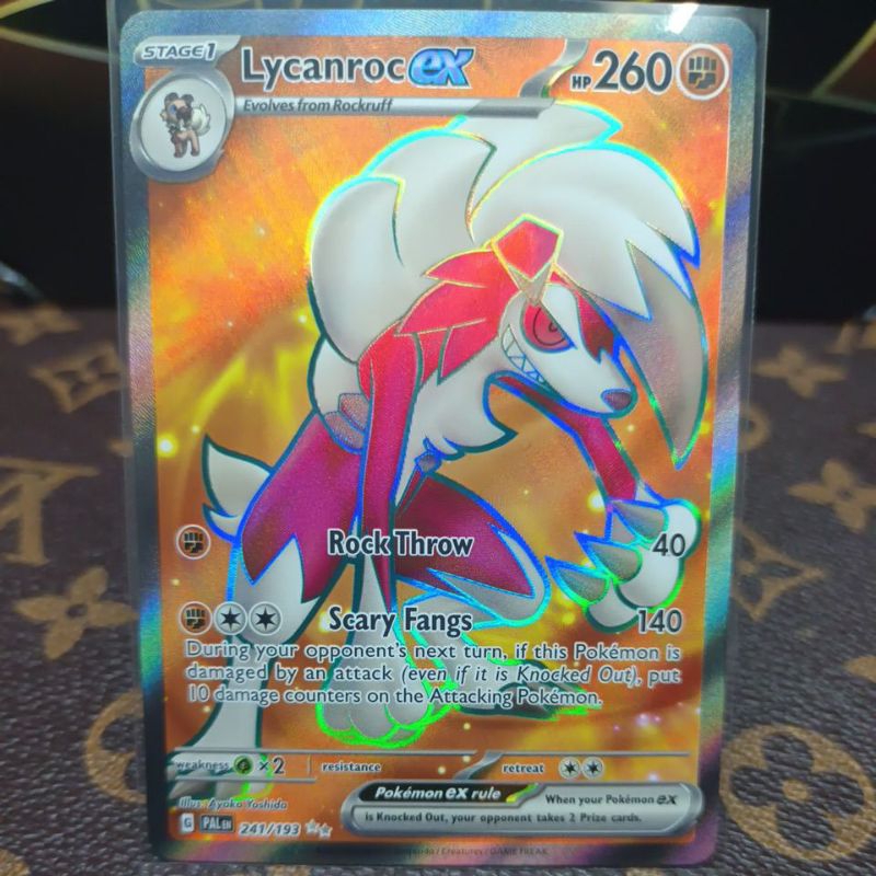 Lycanroc ex - 241/193 Full Art FA Secret Rare (Paldea Evolved) Pokemon ...