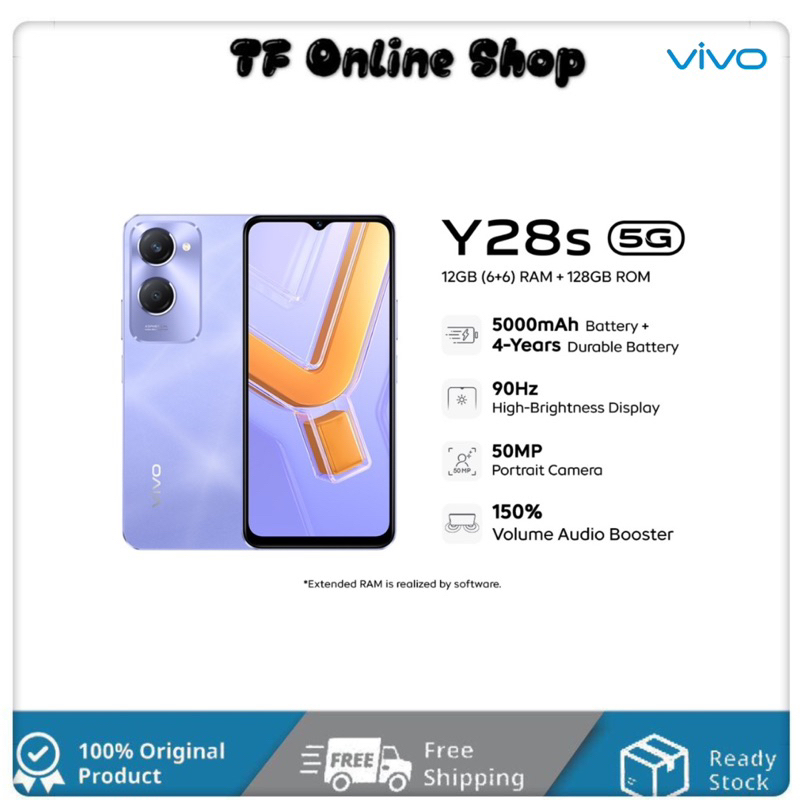 Vivo Y28S 5G(8GB+256GB)100% Original Set | Shopee Malaysia
