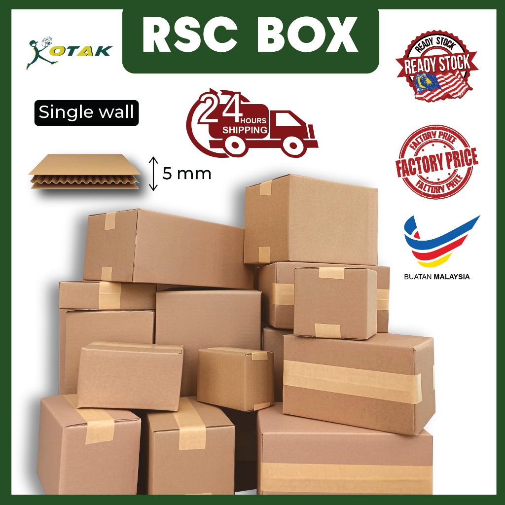 Kotak Plain RSC / Packaging Box / Normal Box / Carton Box | Shopee Malaysia