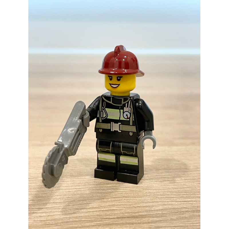 [Authentic] Lego City CTY0347 Fire Fighter Minifigure Reflective ...