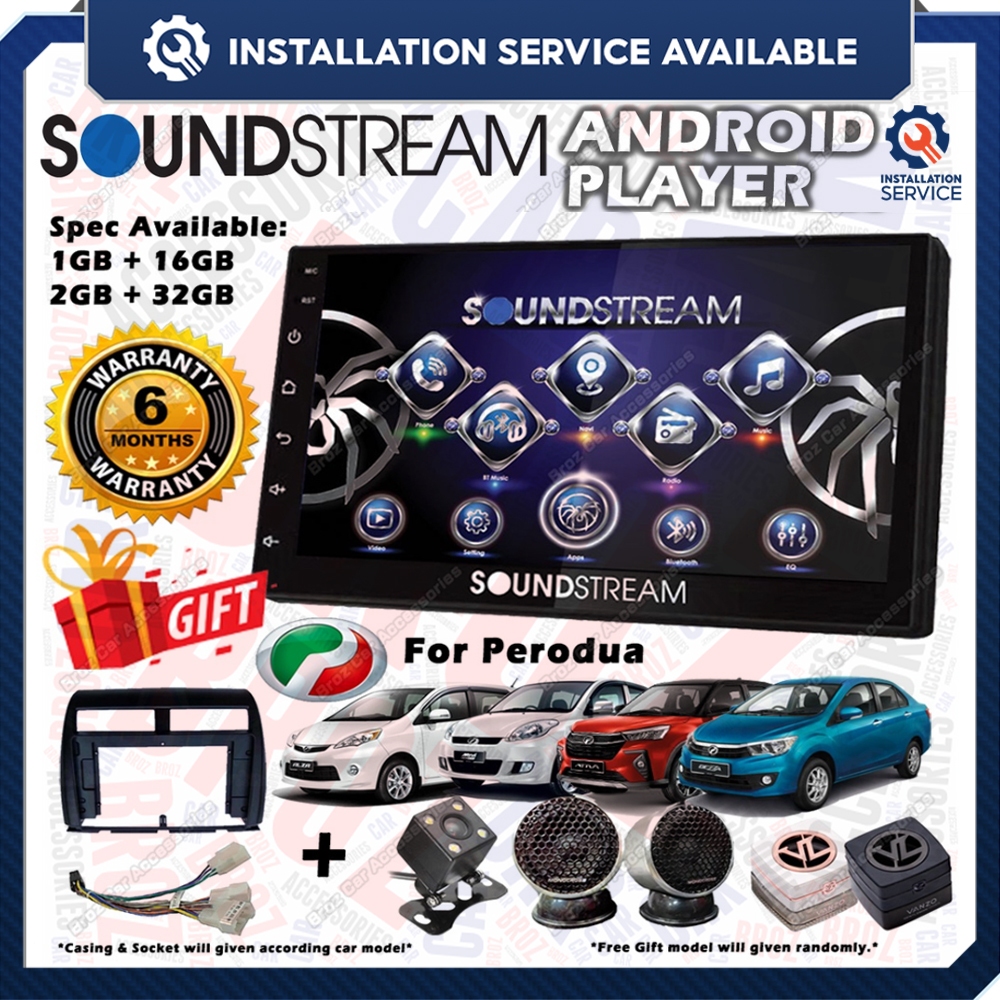 [Installation Available] FREE CASING Soundstream QLED T3L 1+16GB / 2 ...