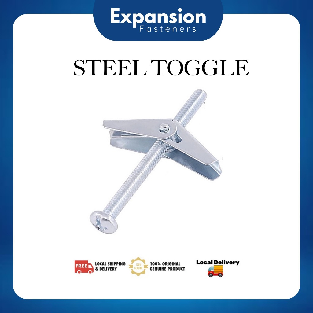 STEEL TOGGLE Metal Spring Wall Plug for Hollow Partition Wall and ...