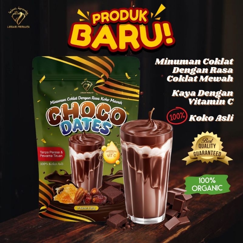 Minuman coklat penuh khasiat ChocoDates Legasi Permata | Shopee Malaysia