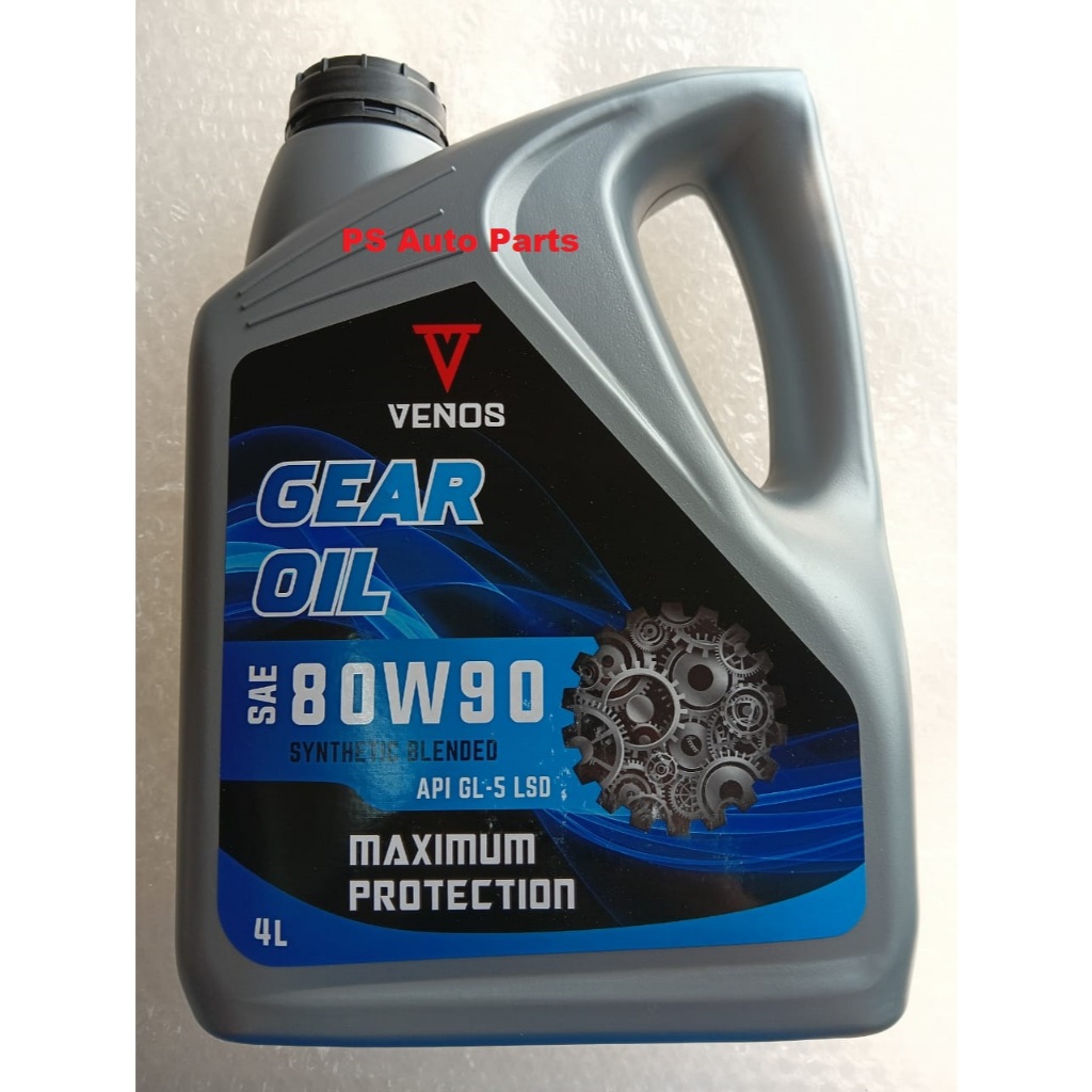 Minyak Gear Oil VENOS Synthetic Blended SAE 80W-90 API GL-5 LSD Gear ...