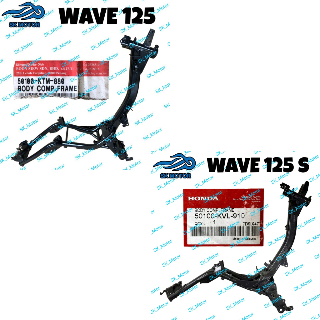 Honda WAVE 125 WAVE125 S Original Frame Body Frame Chassis Tulang Badan ...