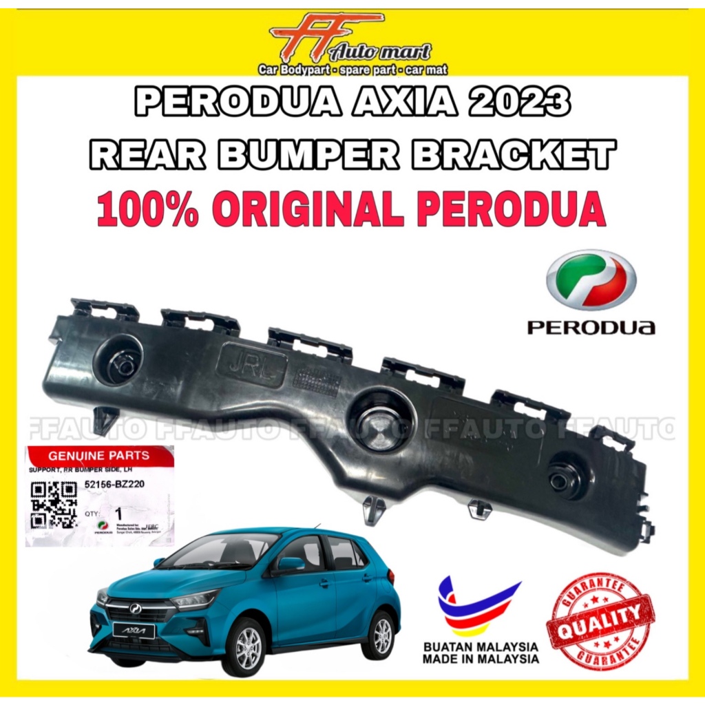 100% ORIGINAL PERODUA Axia 2023 Rear Bumper Bracket - Rear Bumper Side ...