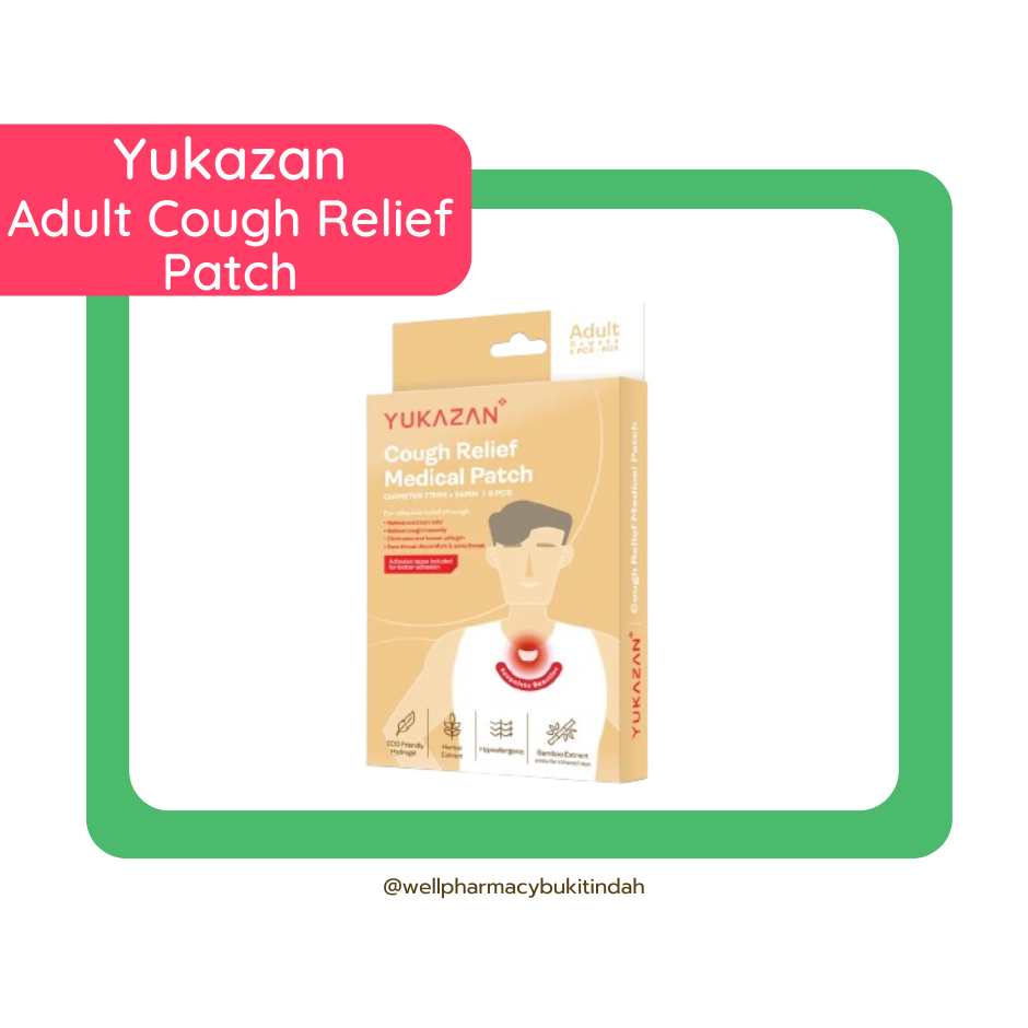 Yukazan Adult Cough Relief Patch (6's) Anti Cough Patch for cough ...
