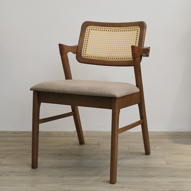 Stark Rattan Dining Chair (Walnut) | Shopee Malaysia