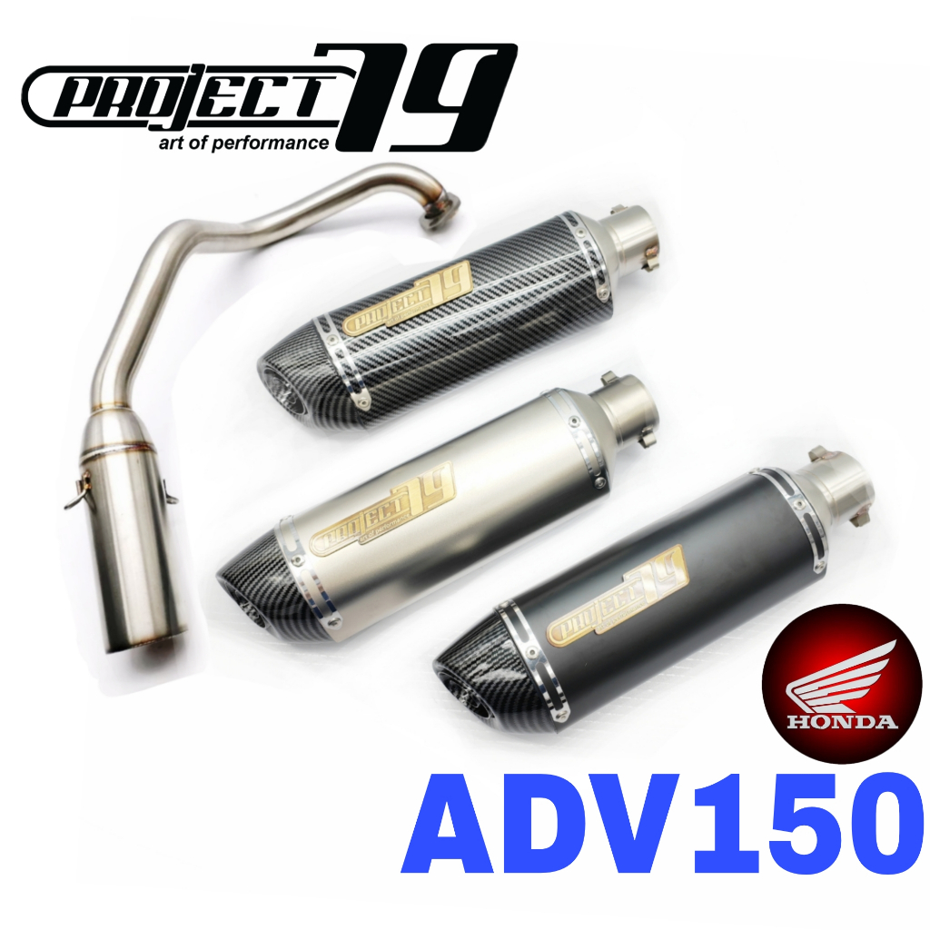 Project79 Exhaust Honda ADV150 Ekzos Full System Tabung Muffler Stainless Steel ADV 150 QPM48BK ...