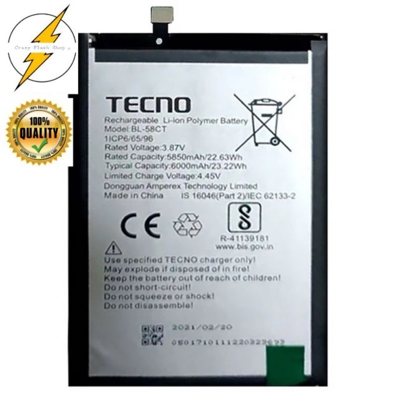 TECNO SPARK 7 / 7T BATTERY BL-49CT | Shopee Malaysia