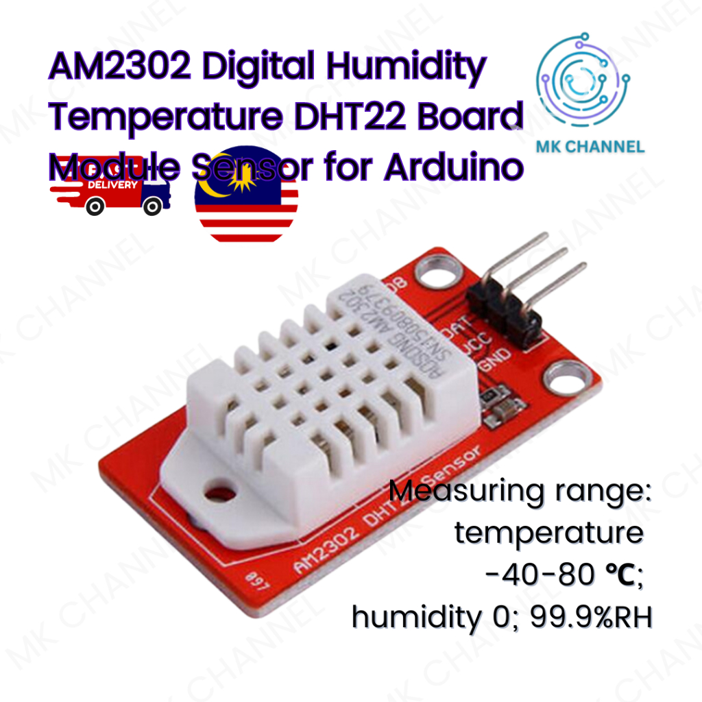 DHT22 Digital Temperature and Humidity Sensor Module AM2302 | Shopee Malaysia