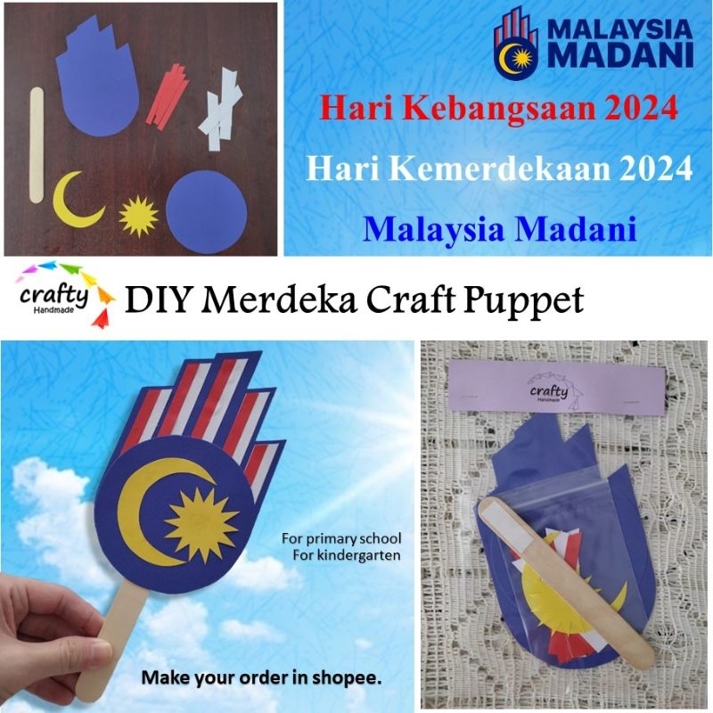 Diy Merdeka Malaysia Madani Merdeka Craft 2024 Kraft tadika Bendera ...