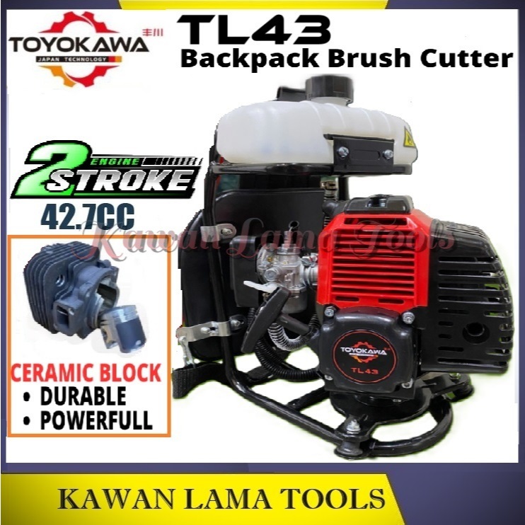 TOYOKAWA HEAVY DUTY TL43 BACKPACK BRUSH CUTTER Ceramic Block Mesin Rumput | Shopee Malaysia