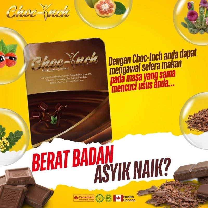 Choc Inch Original HQ Supplement Kurus / Ubat Kurus / Kesan Dalam 1 ...