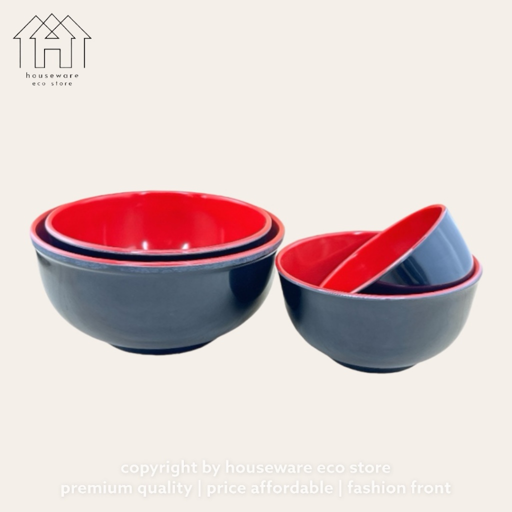 Melamine Bowl | Red Black Bone Bowl Imitation | Soup Bowl | Food Bowl ...