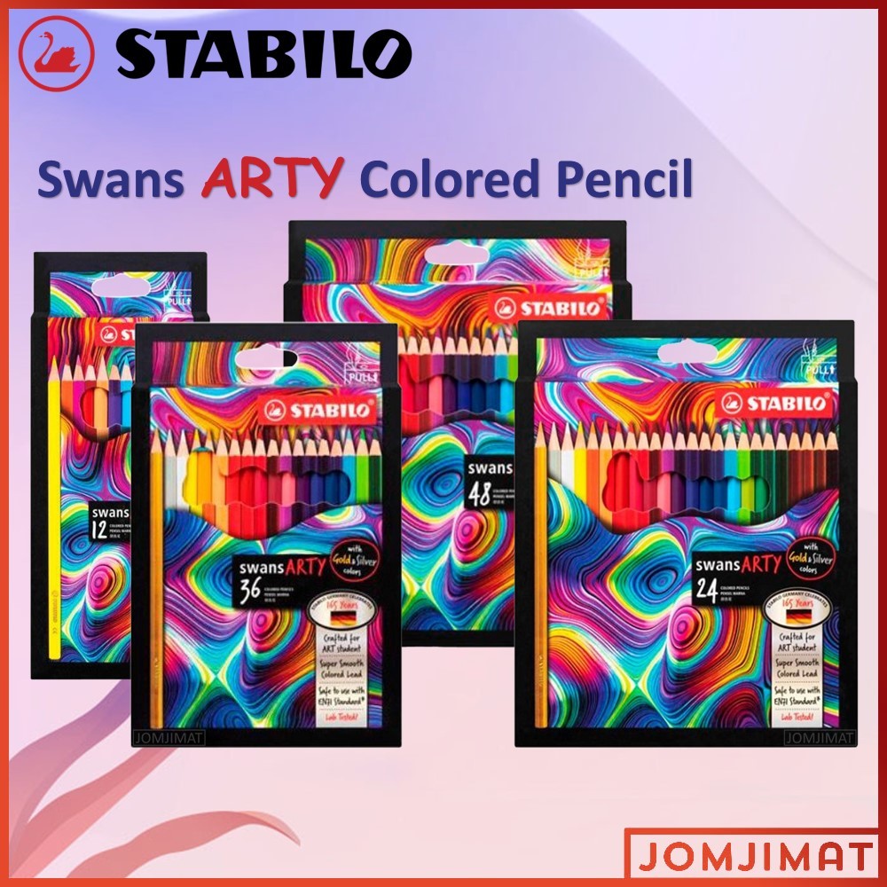 Stabilo Swans Arty Colour Pencils 12c Long / 24c Long / 36c Long / 48c Long / Swans Arty Artist ...