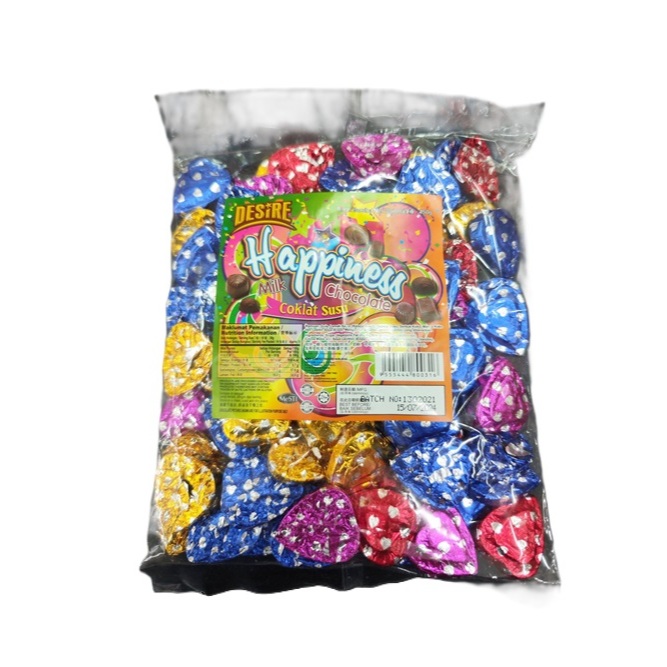 DESIRE HAPPINESS MILK CHOCOLATE ROUND/LOVE SHAPE / COKLAT SUSU BULAT ...