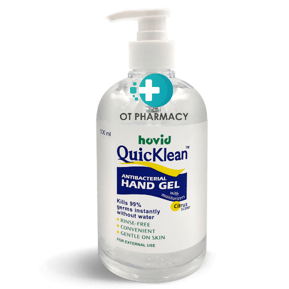 Hovid Quicklean Antibacterial Hand gel 70% Alcohol 500ml exp:21/4/2025 ...