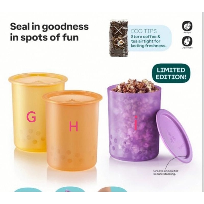 Tupperware One Touch Canister Junior 1.25L | Shopee Malaysia