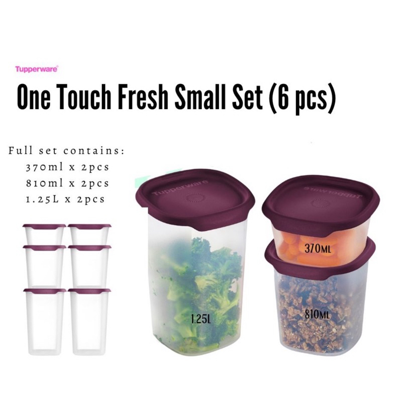 Tupperware One Touch Fresh Small Set(6pcs) | Shopee Malaysia