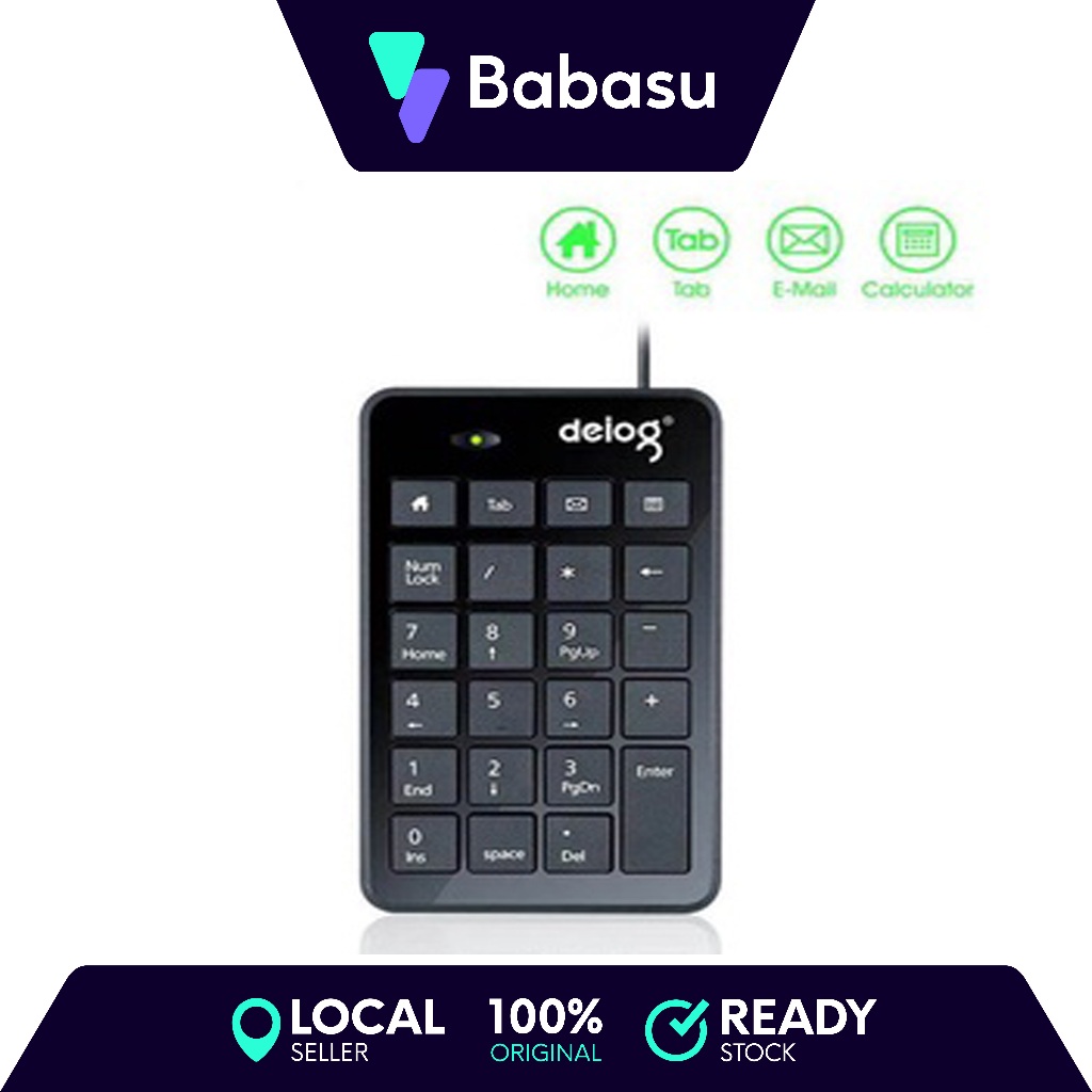 DEIOG(DY-900)-NUMERIC KEYPADUSB2.0 WITH 23 KEY OFFICE HOTKEYS | Shopee ...