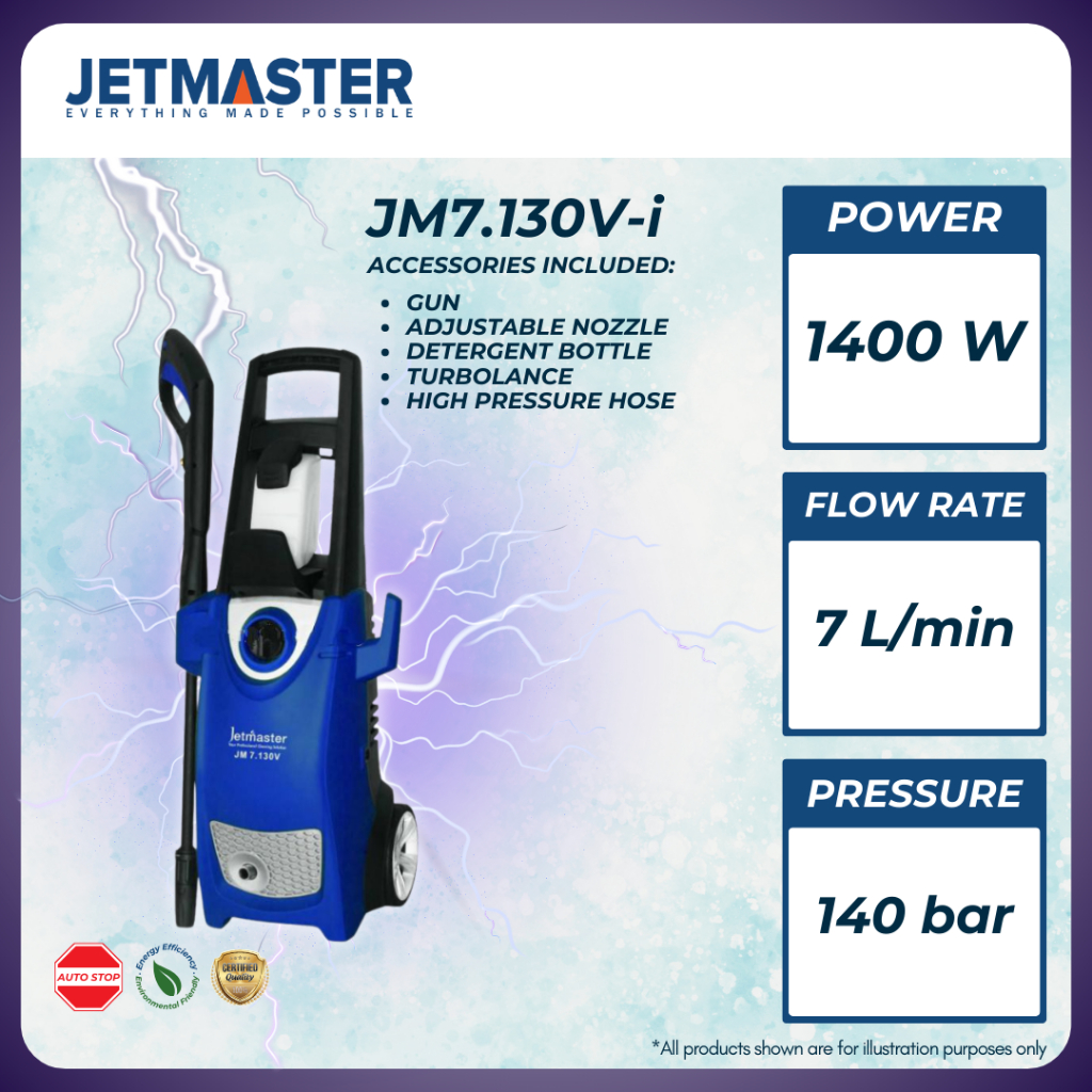 Jetmaster JM7.130V-i High Pressure Cleaner Water Jet Sprayer | Shopee ...
