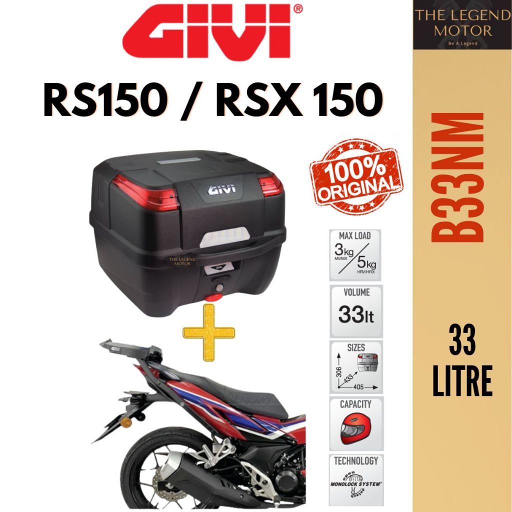 RS150 V1 V2 RS 150 RSX150 RSX ZR(S) EXTREME HEAVY DUTY Givi Monorack ...