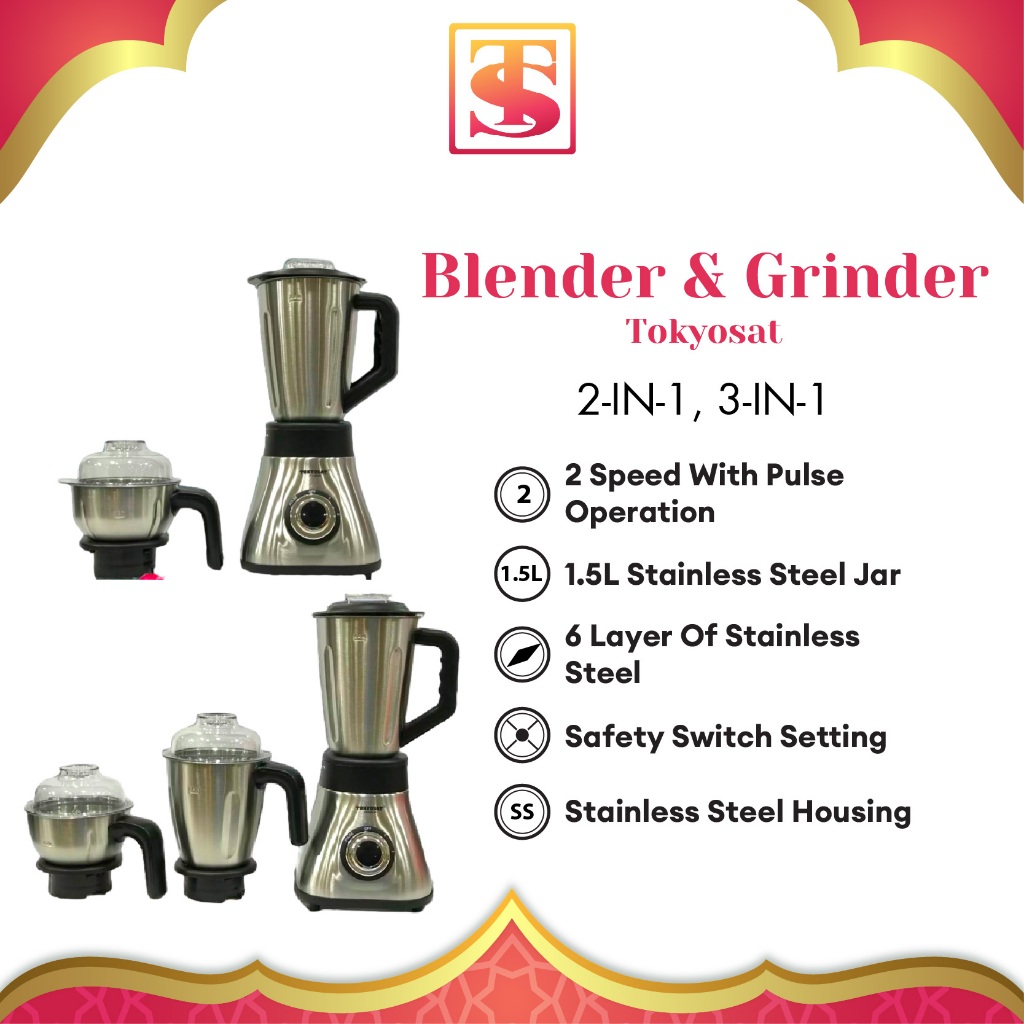 Tokyosat Blender and Grinder 3-in-1 and 2-in-1 (TS S3031 BL / TS S2021 ...