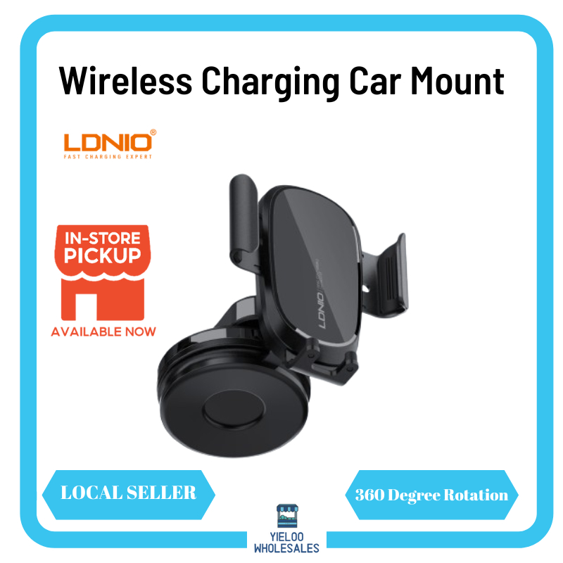 LDNIO 15W Qi Wireless Fast Charger Car Mount with Gravity Sensor and ...