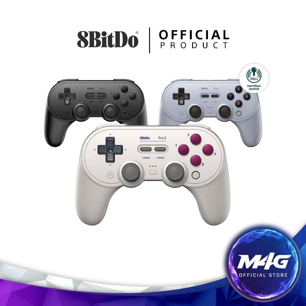 8Bitdo Pro 2 Bluetooth Gamepad Hall Effect Joystick for Switch/PC/macOS/Android/Raspberry Pi ...