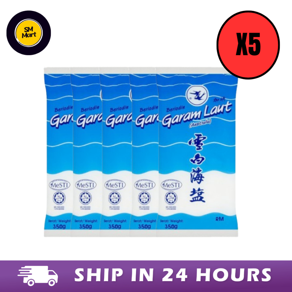 Sea Salt | Garam Kasar,Halus,Laut,Putih Cap Double Swallow COMBO 5 ...
