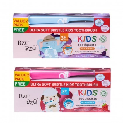 BZU BZU- Kids Toothpaste 50g Bundle Set (Strawberry / Grape) *BEST BUY ...