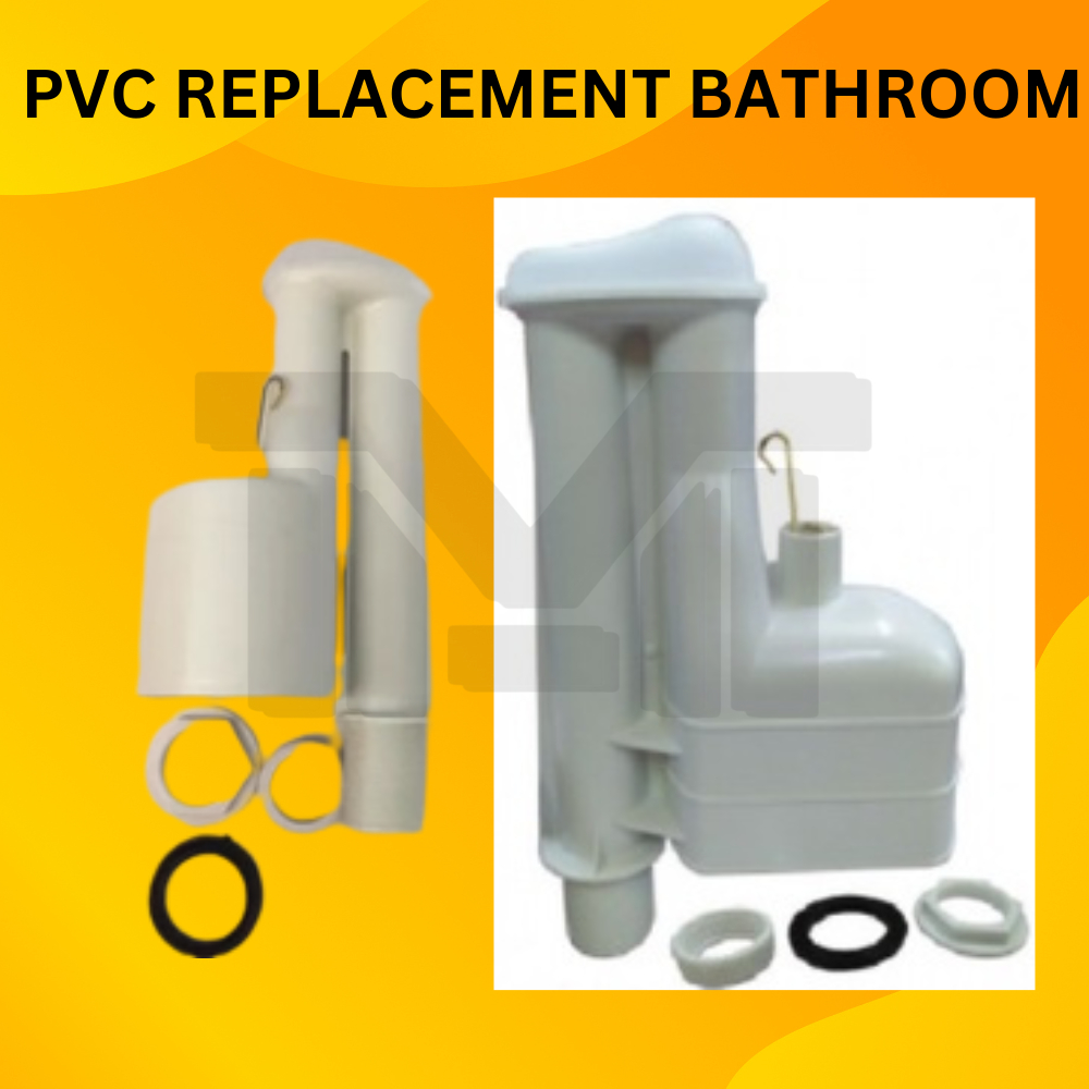 [ROUND, SQUARE] PVC REPLACEMENT BATHROOM TOILET CISTERN PLASTIC SIPHON ...