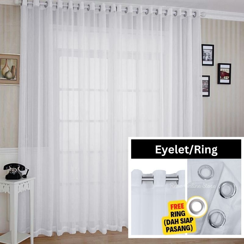 New & Soft TURKEY Sheer Curtain ♥️Hotel Preferred♥️ Langsir Putih / Day ...