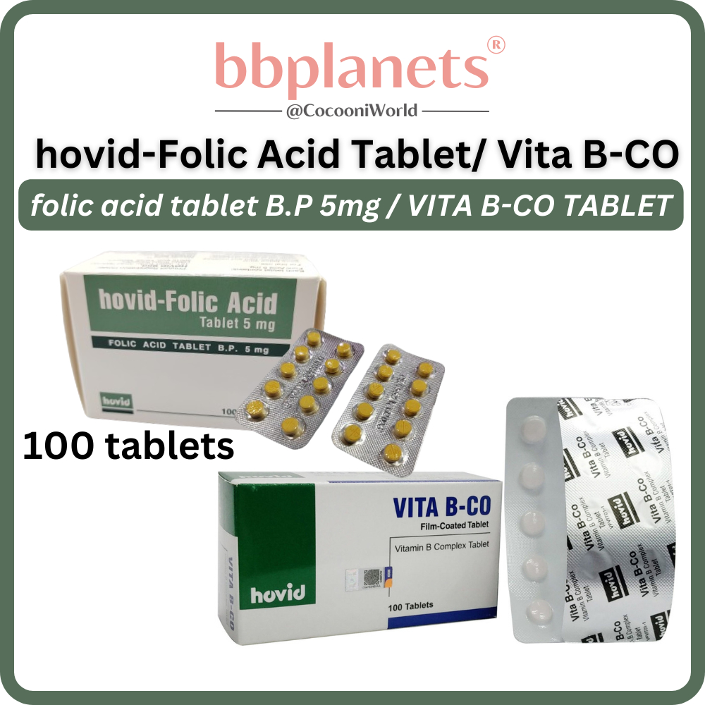 Hovid-Folic Acid 5MG 100's EXP:04/27 / Hovid Vita B-CO 100's EXP:09/26 ...