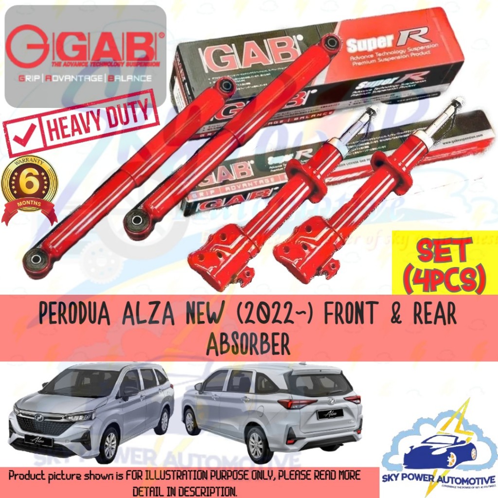 PERODUA ALZA NEW (2022~) GAB SUPER R SPORT PREMIUM HEAVY DUTY GAS SHOCK ...