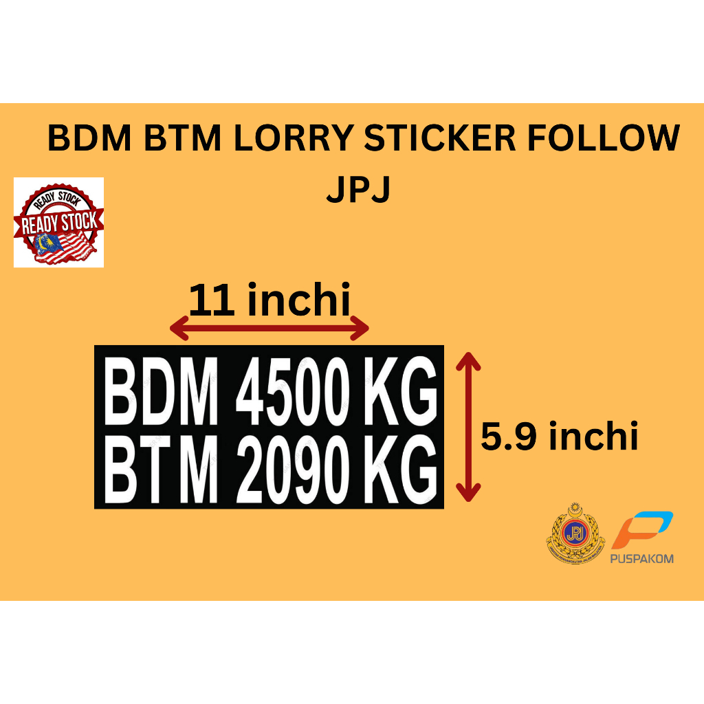 STICKER BDM BTM LORI VAN | Shopee Malaysia