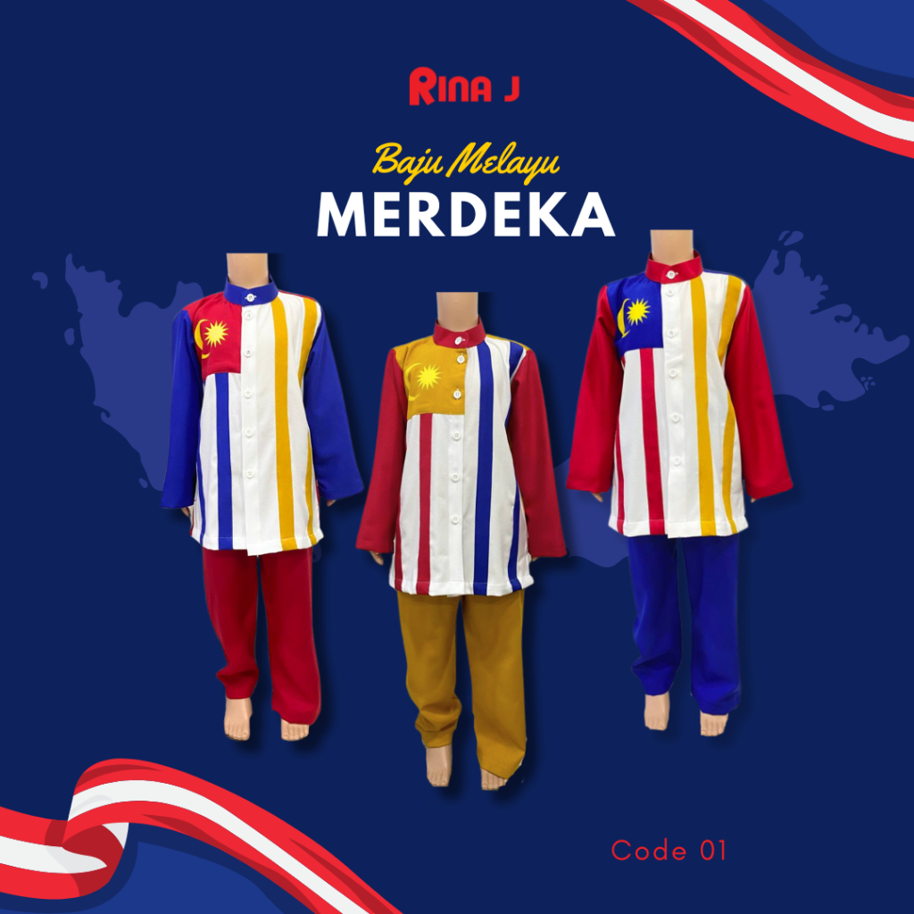READY STOCK BAJU MERDEKA 01 [ BAJU MELAYU CEKAK MUSANG] | Shopee Malaysia