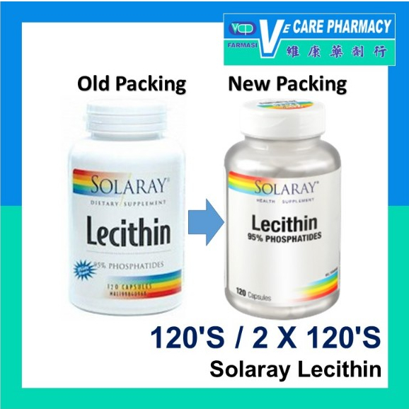 Solaray Lecithin Capsules 120's/ 2 X 120's (Exp: 09/2026) | Shopee Malaysia