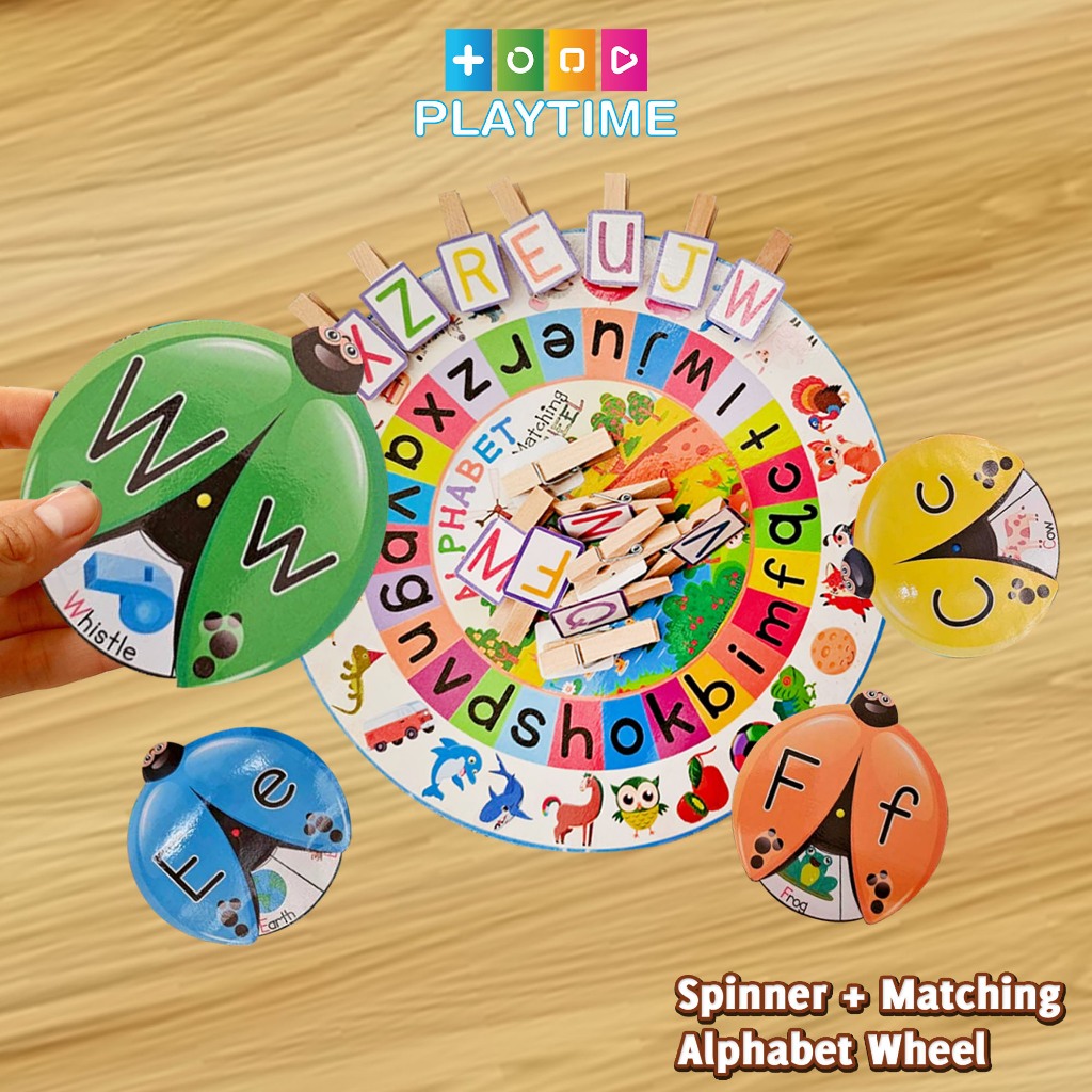 𝐒𝐩𝐢𝐧𝐧𝐞𝐫 + 𝐌𝐚𝐭𝐜𝐡𝐢𝐧𝐠 𝐀𝐥𝐩𝐡𝐚𝐛𝐞𝐭 𝐖𝐡𝐞𝐞𝐥𝐬 𝐒𝐞𝐭 Letter Learning Activities ...