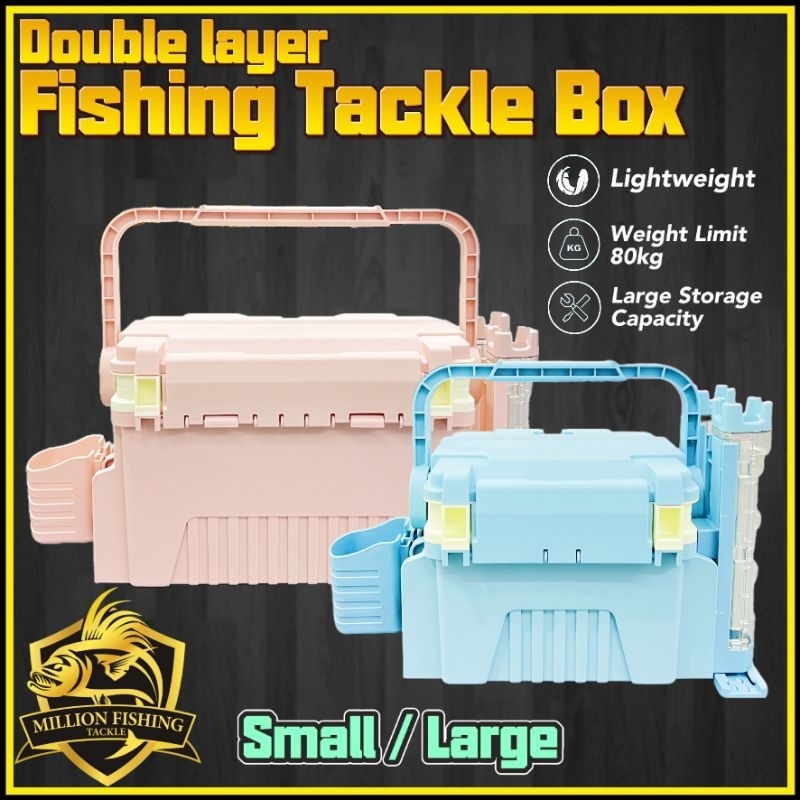 【BOX002】Lure Fishing Tackle Box With Rod Holder Cup Holder ...