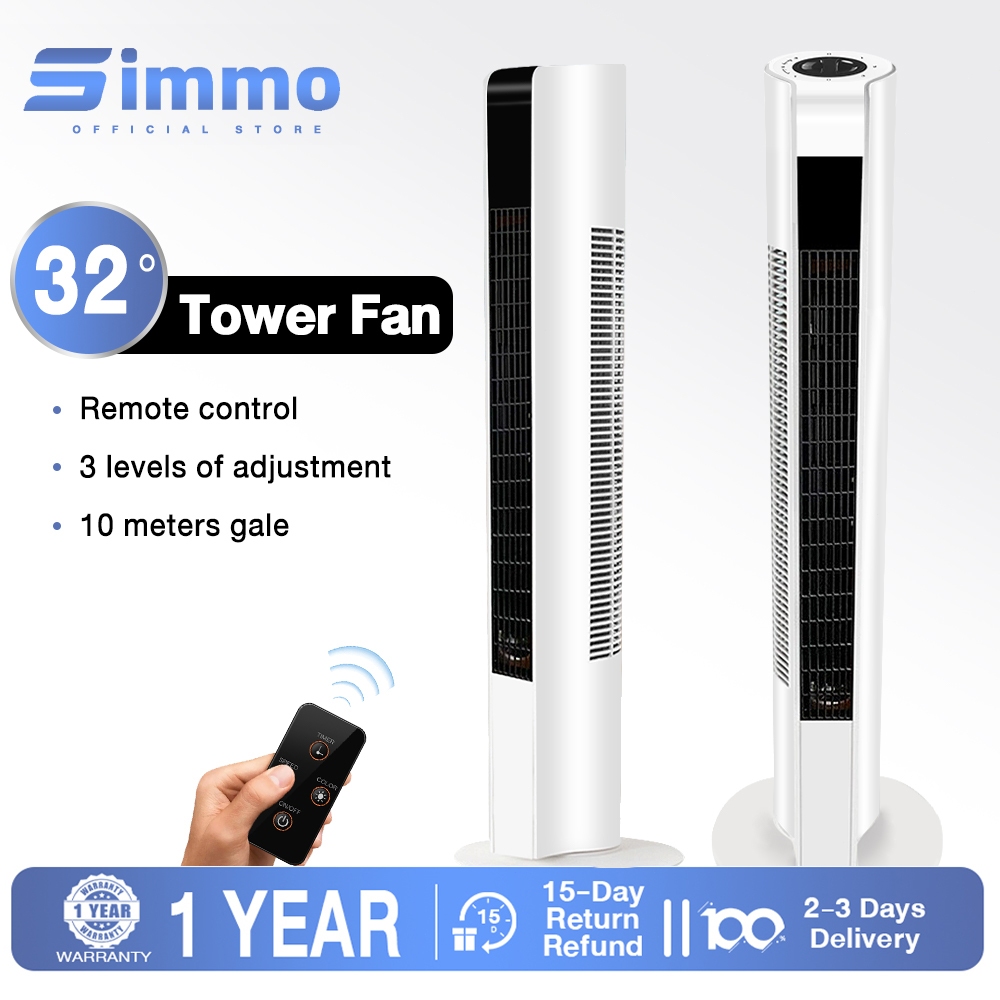 Simmo Tower Fan Bladeless Fan Remote Control Bladeless Standing Fan ...