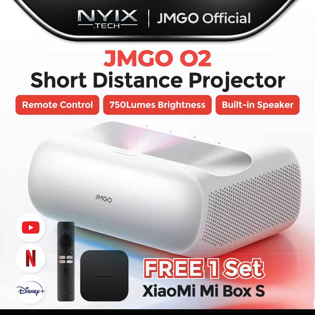 JMGO O2 / O2 Ultra Projector Short Distance Speaker Projection Mini ...